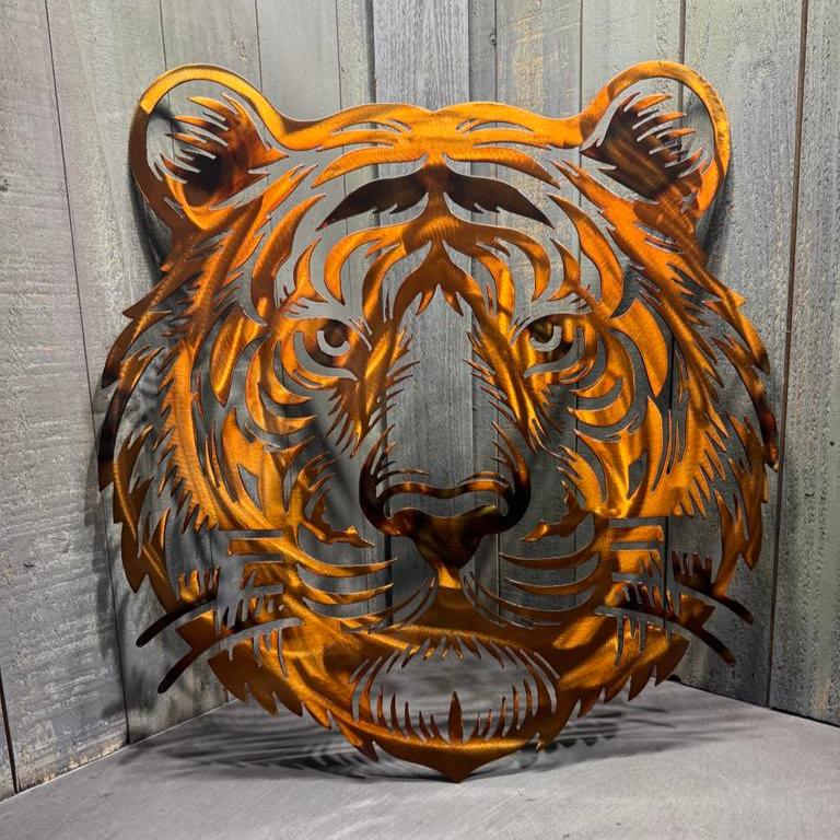 Tiger Head | Woodpost Metalworks