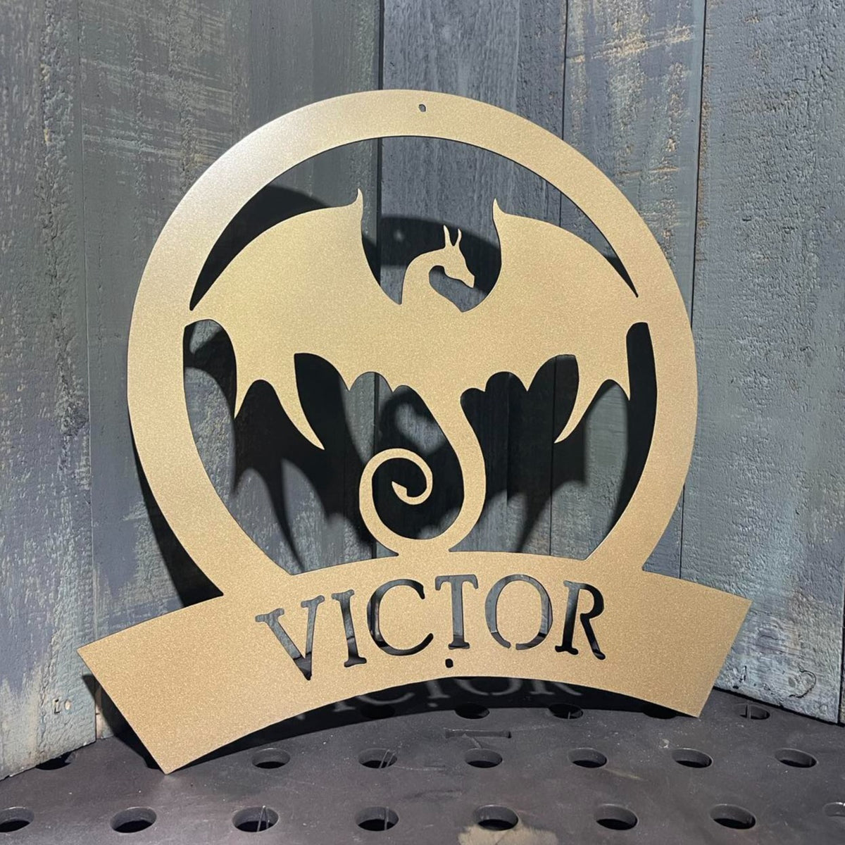 Dragon Name or Address Sign | Woodpost Metalworks