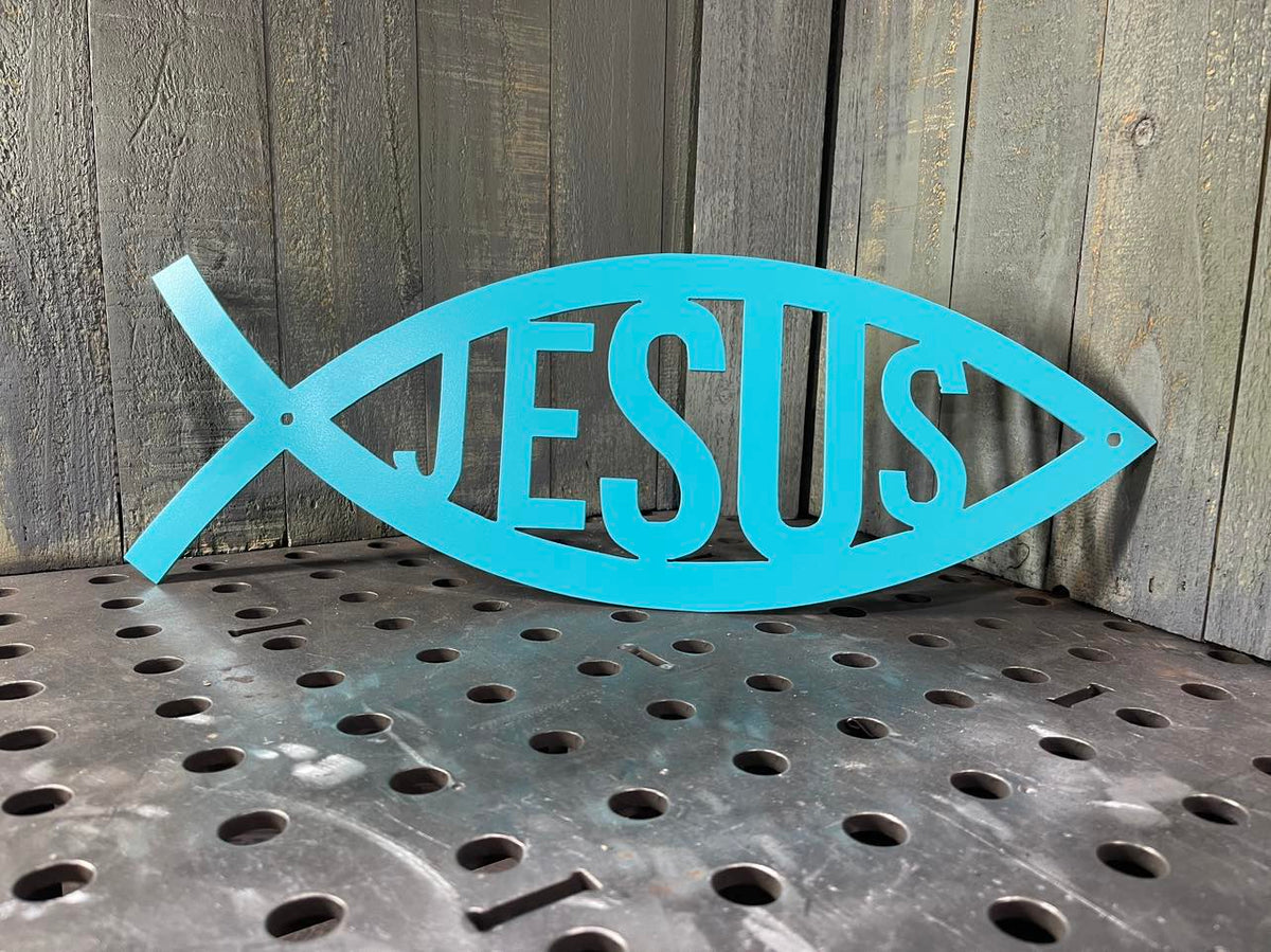 Jesus Fish | Woodpost Metalworks