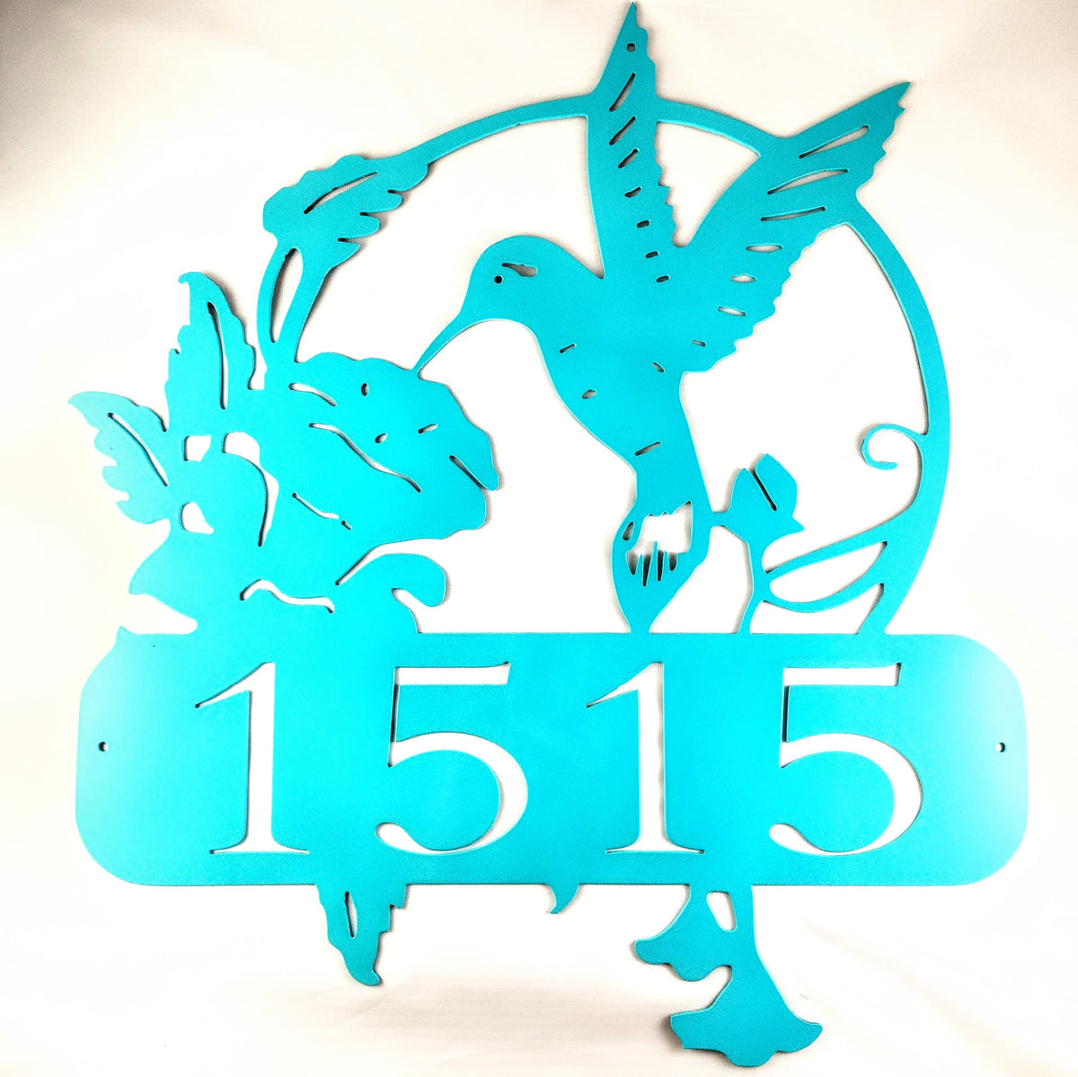 Hummingbird Address Sign | Woodpost Metalworks