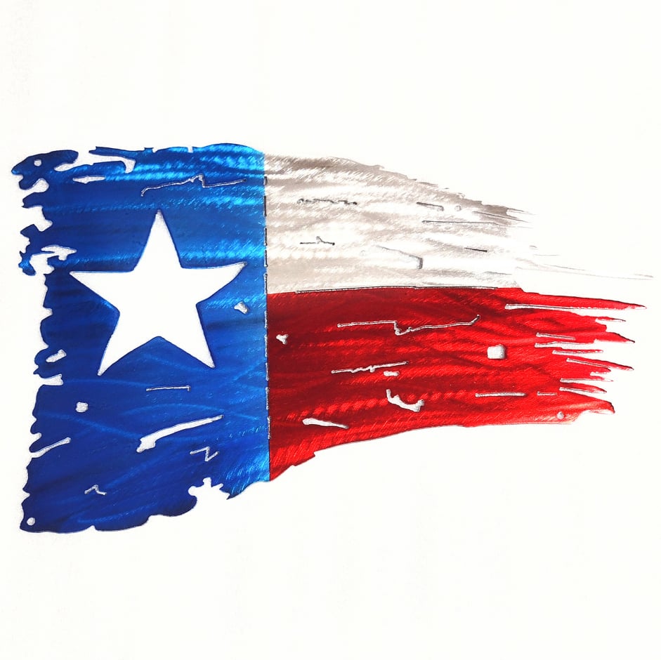 Texas Battle Flags Tattered Texas Battle Flag | Woodpost Metalworks