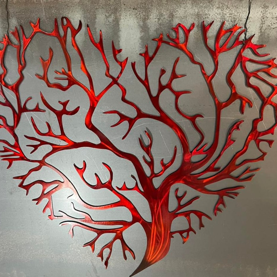 Heart Tree Sign | Woodpost Metalworks