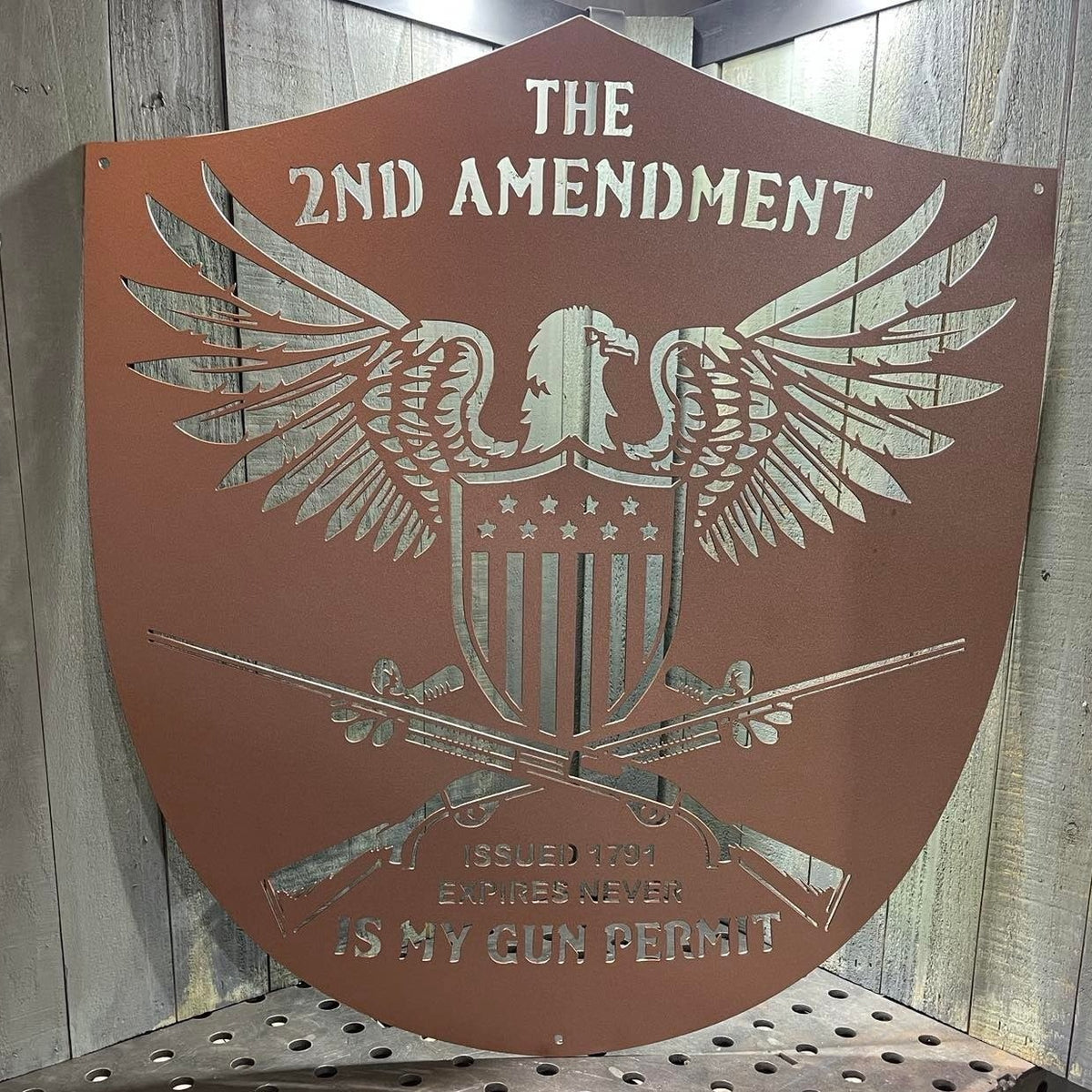 2nd Amendment Eagle Crest | Woodpost Metalworks