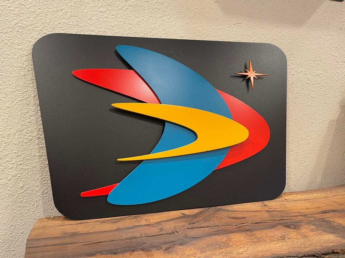Midcentury Modern Boomerang Wall Art | Woodpost Metalworks