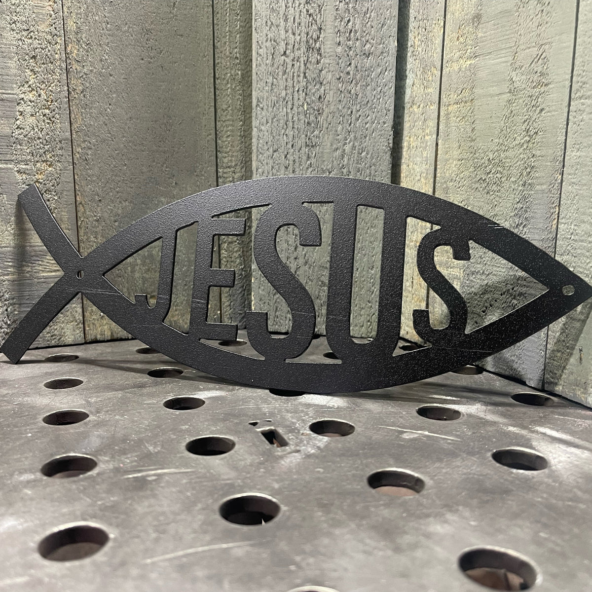 Jesus Fish | Woodpost Metalworks